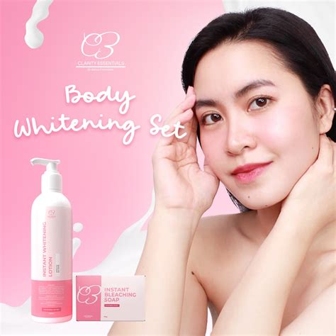Body Whitening Set Instant Whitening Lotion And Bleaching Soap