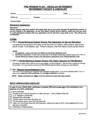 Fillable Online Retirement Application Fax Email Print PdfFiller
