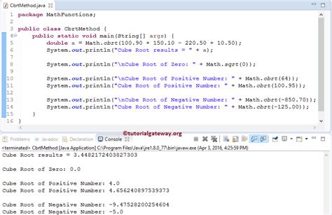 Java Cbrt Function