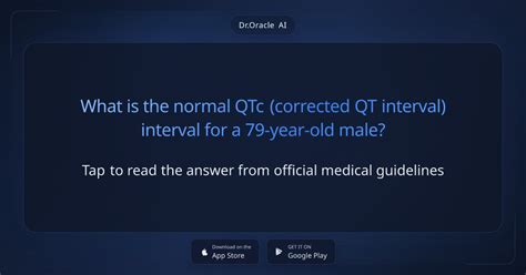 What Is The Normal Qtc Corrected Qt Interval Interval For A 79 Year Old Male