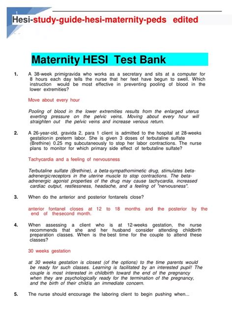Hesi Rnhesi Study Guide Hesi Maternity Hesi Testbank Peds Edited2024
