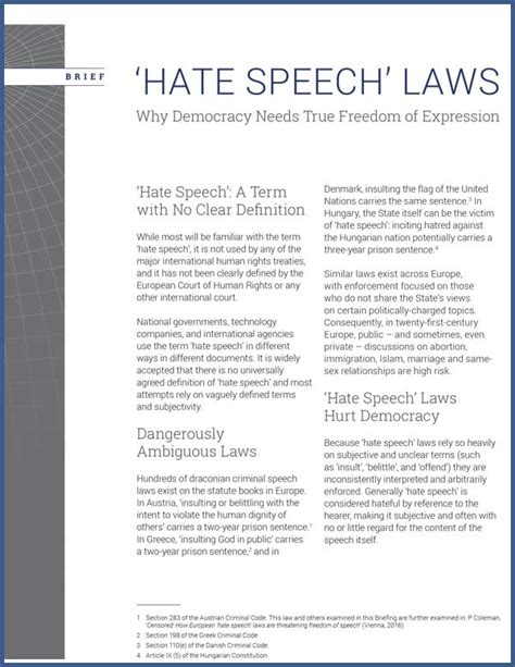 Hate Speech Laws Adf International