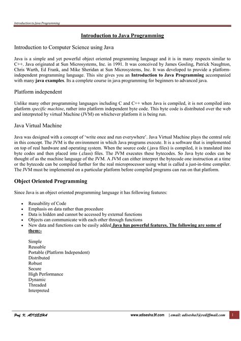 Introduction To Java Programmingpdf