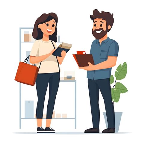 Flat Shopper Pidiendo Ayuda Al Personal Concepto Como Toma Candida De