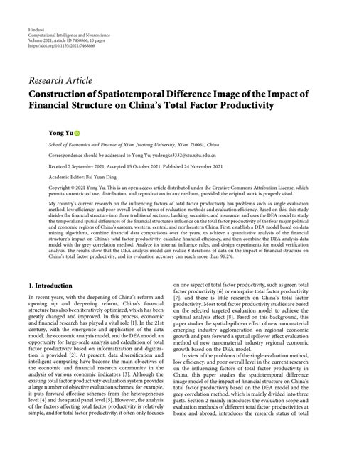 Pdf Construction Of Spatiotemporal Difference Image Of The Impact Of Financial Structure On