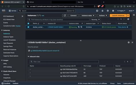 How To Run A Docker Container On Aws Ec2 And Access It Externally Dev Community