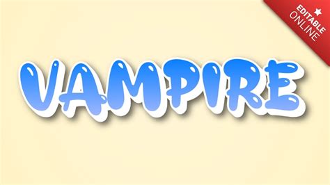 Vampire Text Effect Generator