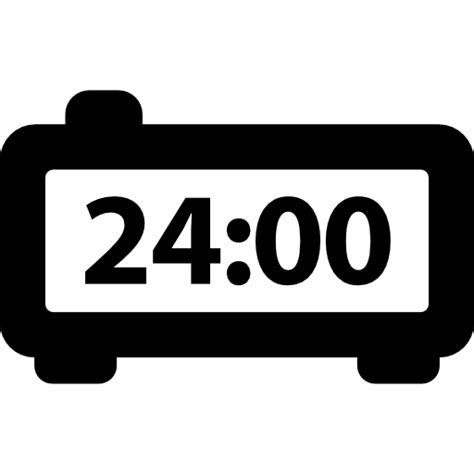 Digital Rectangular Clock Free Tools And Utensils Icons