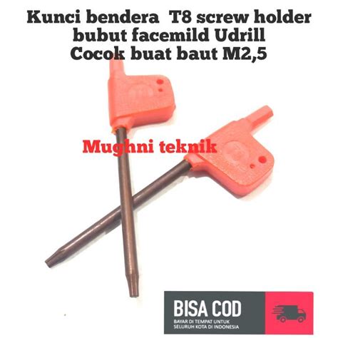 Kunci T8 Kunci Bendera Kunci Baut Insert Holder Facemild Udril Cocok Buat Baut M25 Lazada