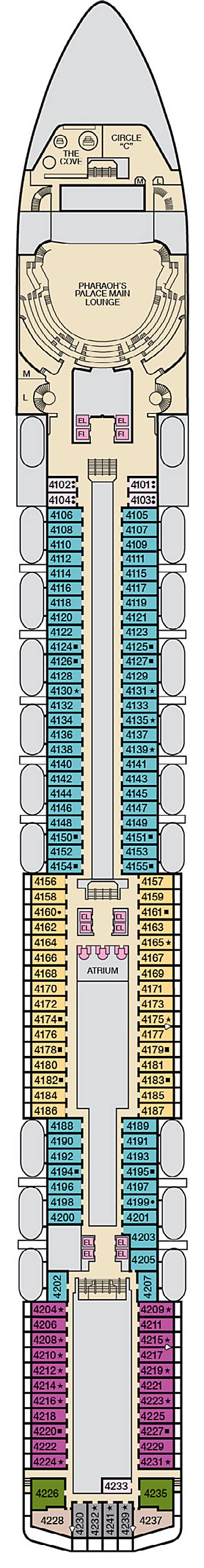 Carnival Spirit Deck 4 Activities And Deck Plan Layout