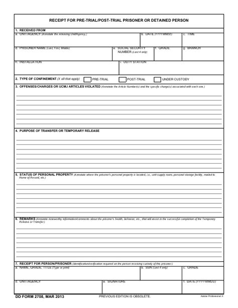 Dd Form 2708 Fill Out Sign Online And Download Fillable Pdf