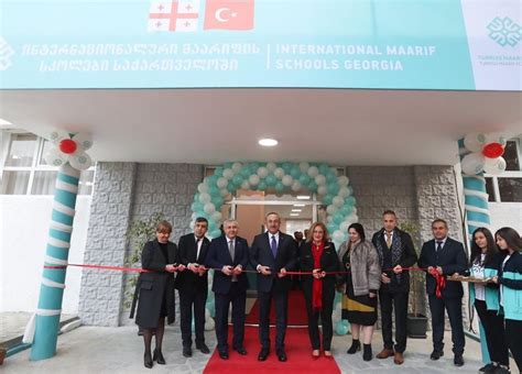 Turkish Foreign Minister Opened International Maarif Schools Georgia 1tv