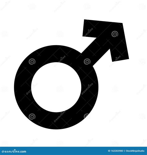 Símbolo Masculino No Design De Cor Preto De Destaque Simples Sinal De