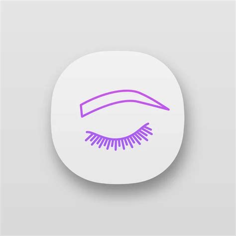 Eyebrows Shaping Neon Light Icons Set Steep Arched Rounded Straight