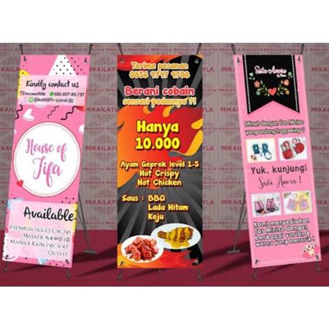 Jual Top Sale Cetak Paket Spanduk X Banner Dan Y Banner Tiang Wisuda