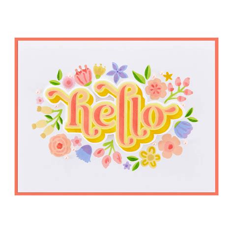 Spellbinders Layered Floral Hello Stencils