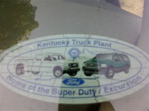 Final Assembly Plant Windshield Sticker Page 12 Ford Truck