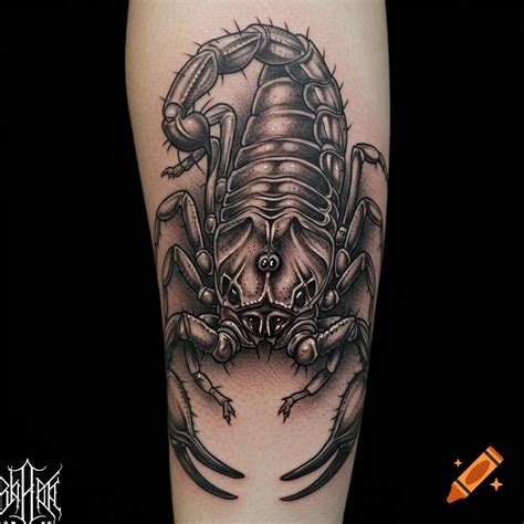 Scorpion Engravings Blade Tattoo Bold Artistry For Strong Symbolism