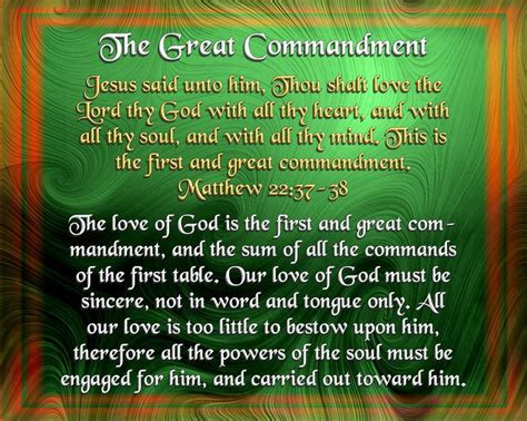 The Great Commandment Greatest Commandment Greatful Jesus Quotes