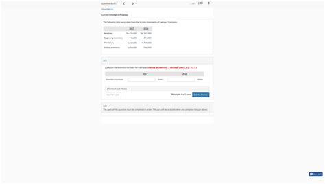 Solved Current Attempt In Progress The Following Data Were