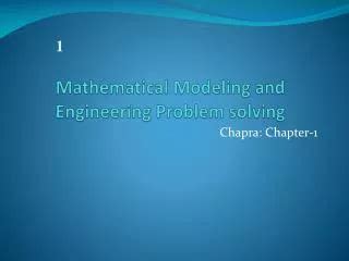 PPT Mathematical Modeling And Engineering Problem Solving PowerPoint