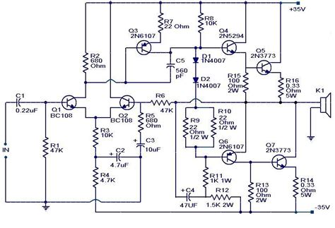 100w Subwoofer Amplifier Circuit Diagram