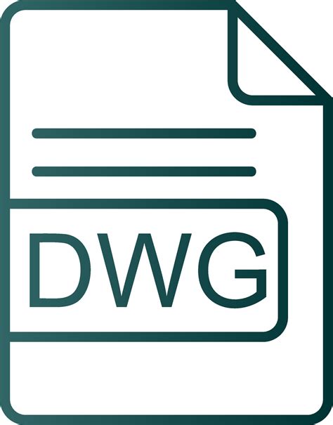 Dwg File Format Line Gradient Icon 43716084 Vector Art At Vecteezy