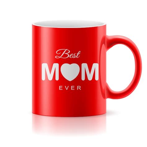 Taza Roja Vector Premium