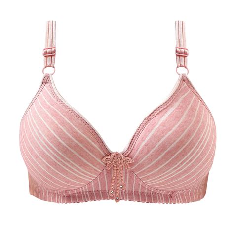 Soomlon Supportive Bras For Women Floral Gathered Daily Bra No