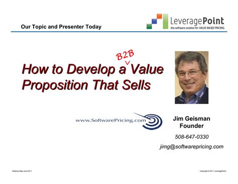 How To Develop A Value Proposition That Sells Ppt