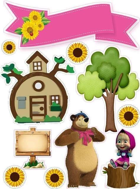 Pin Di Topper Masha E O Urso Artofit