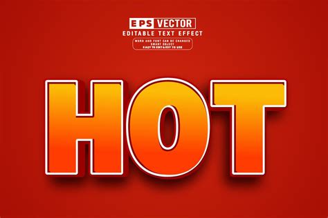 Hot 3d Editable Text Effect Vector Graphic By Truevector · Creative Fabrica