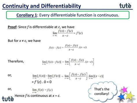 Continuity And Differentiability Differentiation Introduction Chain Rule Pptx