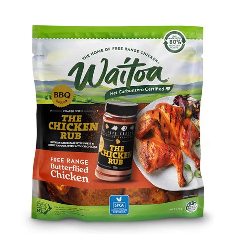 Free Range Butterflied Chicken Chicken Rub Waitoa Free Range Chicken