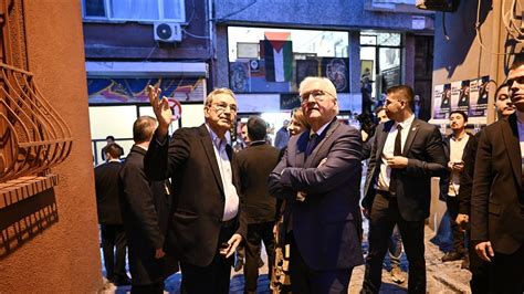 Almanya Cumhurbaşkanı Steinmeire e İstanbul da Leve Palestina protestosu