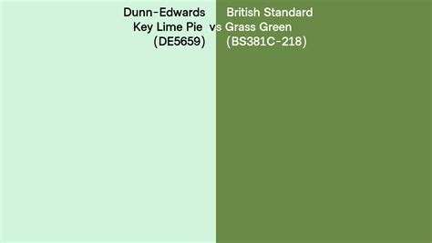 Dunn Edwards Key Lime Pie De5659 Vs British Standard Grass Green