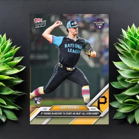 CARTE PRESALE 10 Paul Skenes RC All Star 2024 MLB TOPPS NOW 436 Recrue