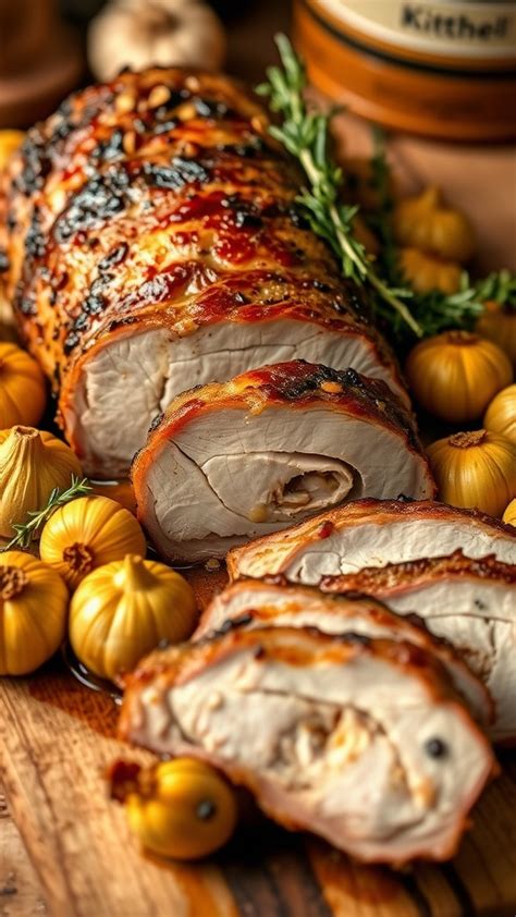 Savory Roasted Pork Loin With 40 Cloves Of Garlic