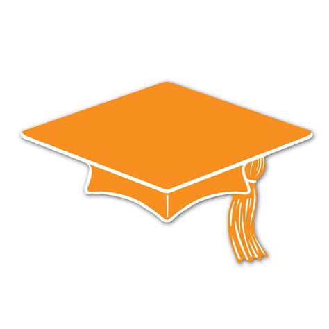 Club Pack Of 240 Orange And White Mini Mortarboard Graduation Cap