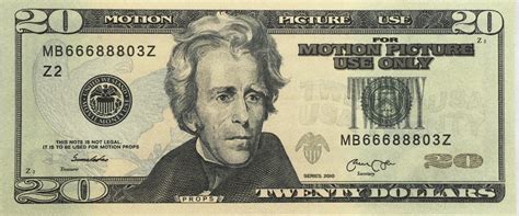 20 Dollars Movie Money Estados Unidos Numista