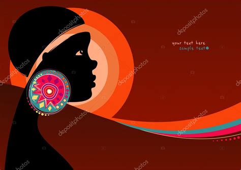 Portrait Of Ethnic Girl Stock Vector Image By ©napev 6731700