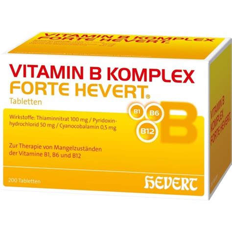 VITAMIN B KOMPLEX FORTE HEVERT TABLETTEN 2 x 100 STÜCK schon ab 37 81