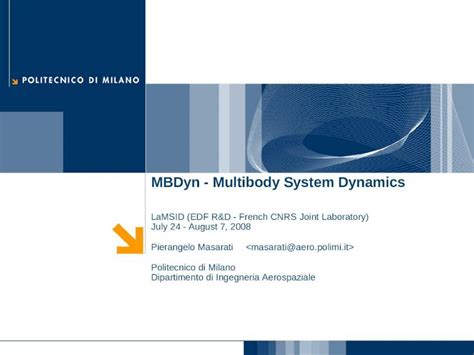 pdf mbdyn multibody system dynamics · this presentation is split in