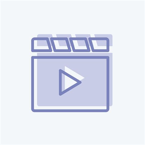 Icon Videos Suitable For Mobile Apps Symbol Two Tone Style Simple Design Editable Design