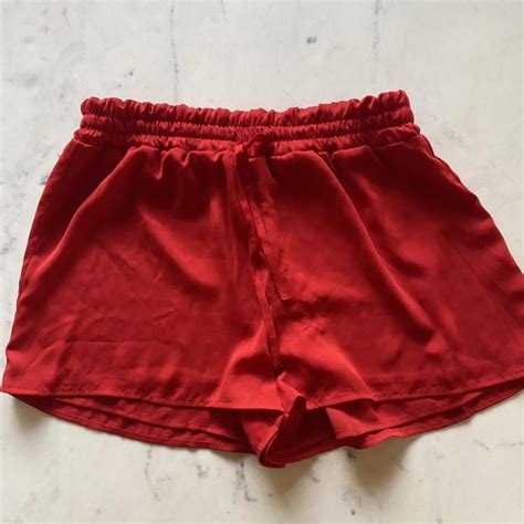 Red Aritzia Shorts Worn Once Size Small Aritzia Depop