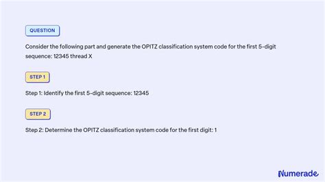 Solved Consider The Following Part And Generate The Opitz Classification System Code For The