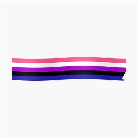Póster «rayas Horizontales De La Bandera Del Orgullo De Género De