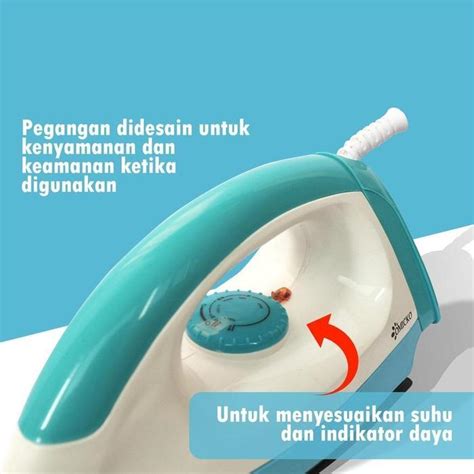 Setrika Listrik Omicko 666 Gosokan Pakaian Steamer National Quality