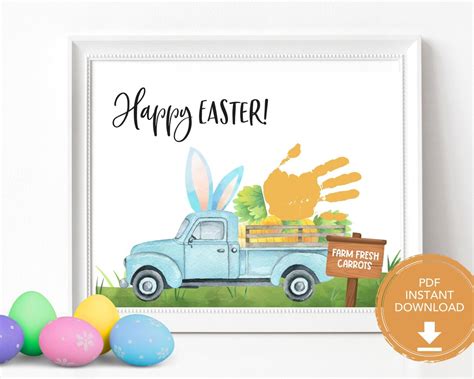 Printable Easter Handprint Craft Ideas Handprint Art Template