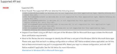 Error Found The Supported Apis Test Detected The Following Errors Certification Kit Essues